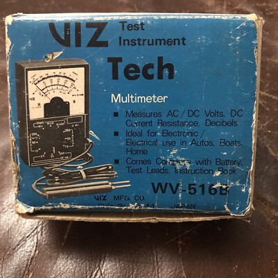 VIZ TECH VTG Multimeter WV-516B w/box, manual and original sales ...