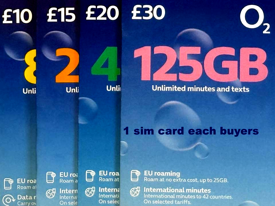 O2 BIG BUNDLE £10 02 PAY AS YOU GO STANDARD & MICRO NANO SIM CARD | eBay UK