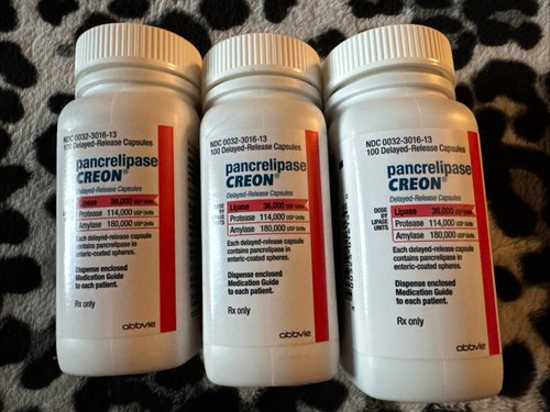 Creon 36000 Units Pancreatic Enzyme 3 Bottles Of 100 Expired 02/2027 | eBay
