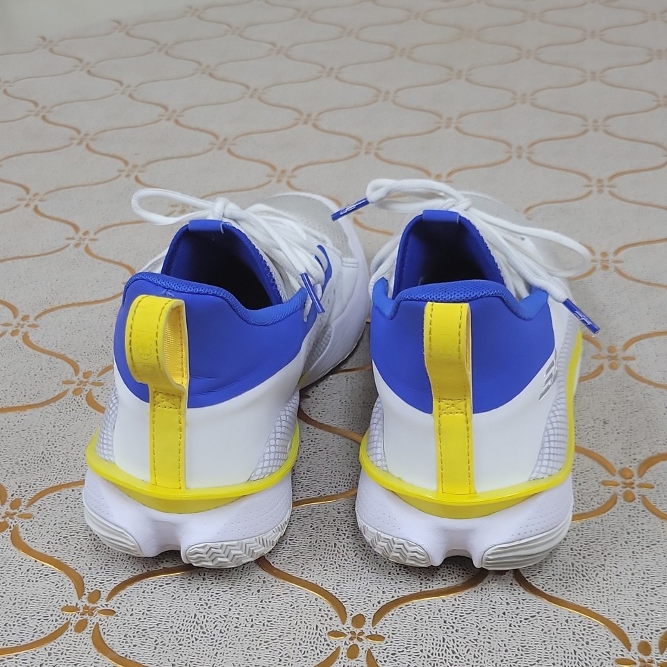 Under Armour Curry 7 Dub Nation White/Blue/Yellow 3023300-106 Men's ...