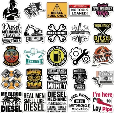 10 Mechanic Stickers Tools Toolbox Car Vehicle Driver Men Funny Meme ...