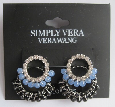 Simply Vera Wang Circle Crystal Beaded Ear Floater Pierced Earrings ...