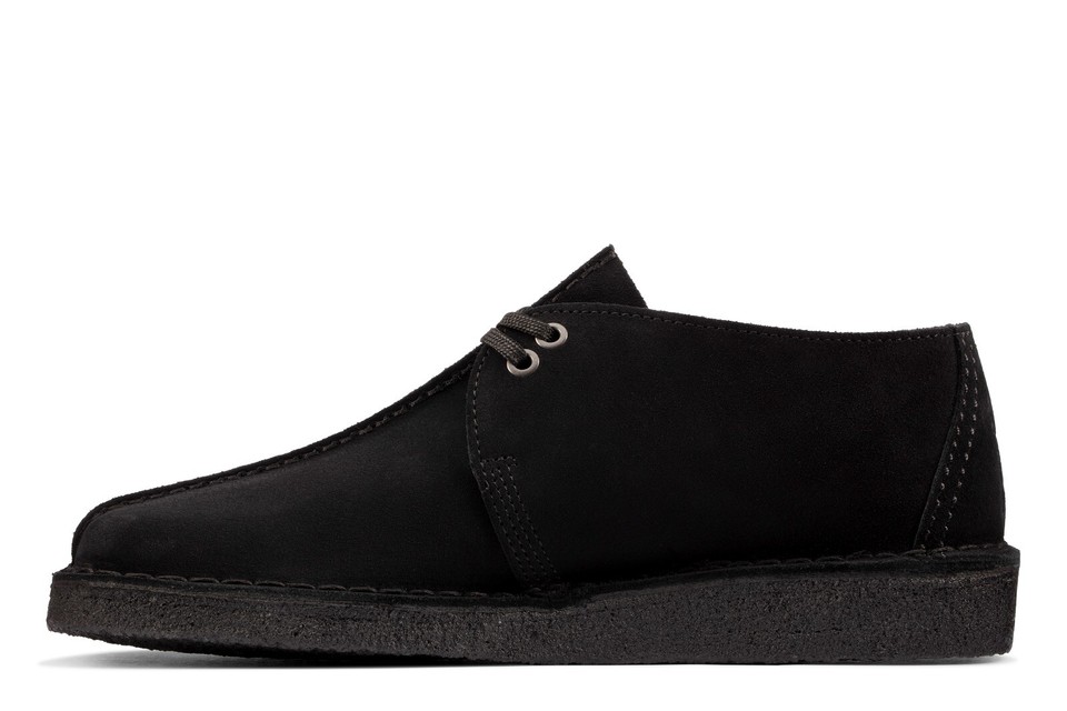 NEW Clarks Originals Desert Trek Black Suede LEATHER "BANK ROBBER ...