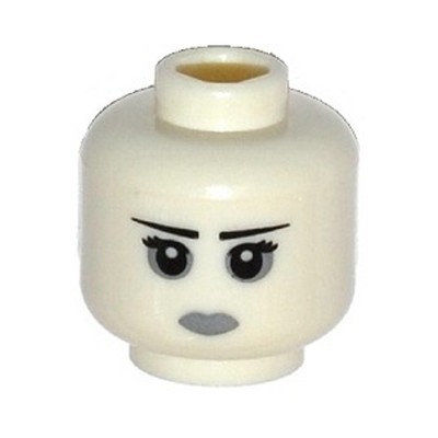 LEGO - Minifig, Head Pale Lips & Circles around Eyes Black Eyelashes ...