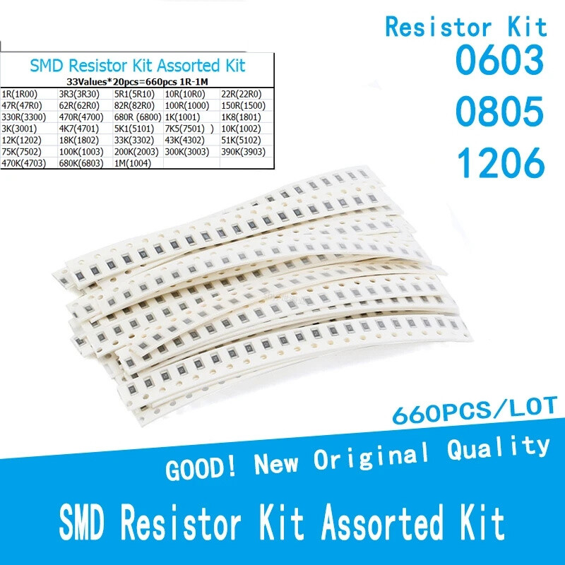 SMD 1206/0805/0603 Component Assortment Resistors Resistance Value | eBay