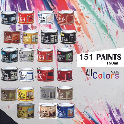 151 Coatings Paint Primer Metallic Gloss Matt Red Gold Silver Black ...
