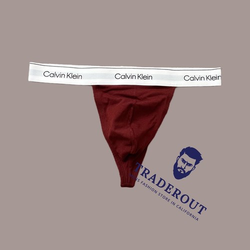 Calvin Klein CK mens Rust Red modern cotton G-string thong underwear S ...