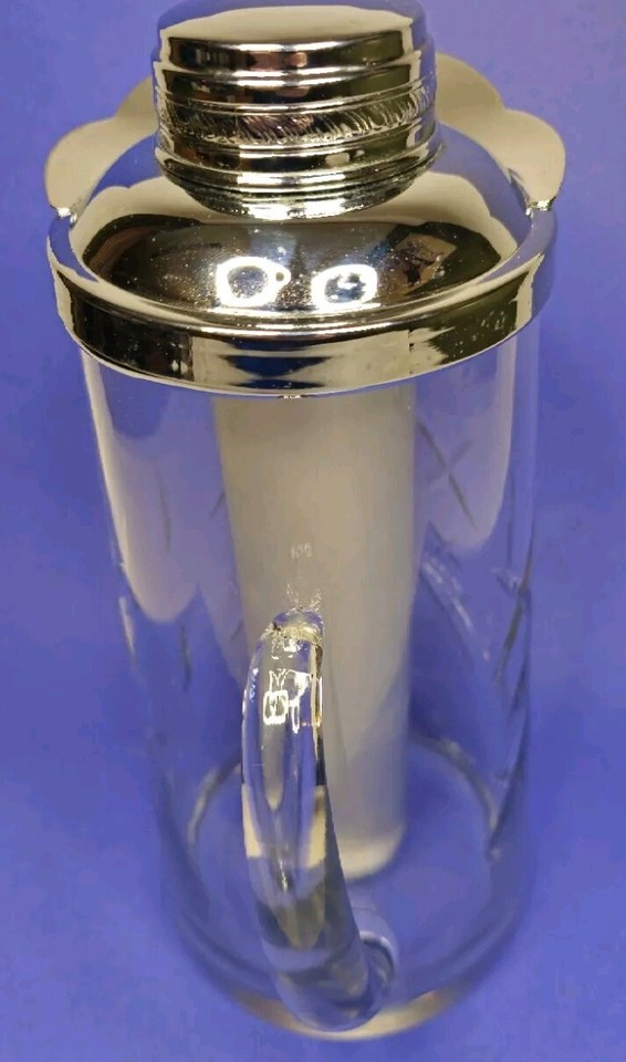 Vintage Mid Century Gilley Large Etched Cross-Cut Chill-it Pitcher ...