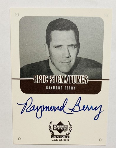 1999 Upper Deck Century Legends Epic Signatures Raymond Berry Autograph ...