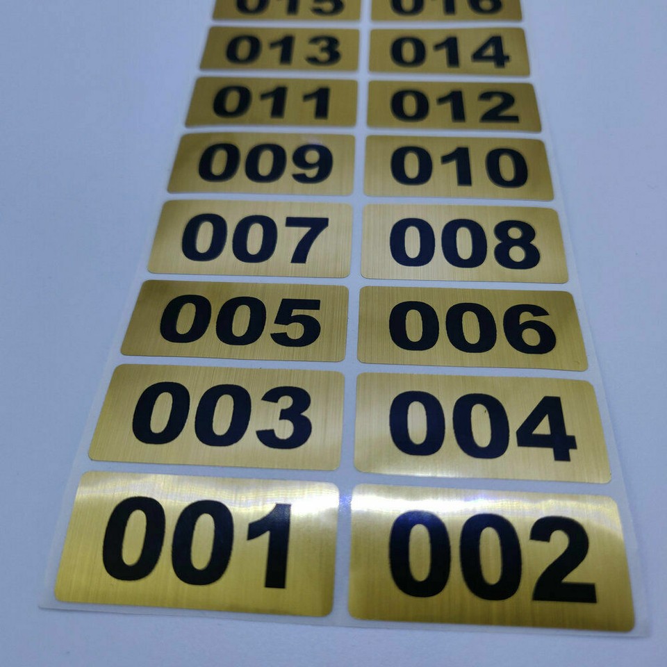500 Consecutive, Sequential Number Sequence Labels, Numbering Stickers ...
