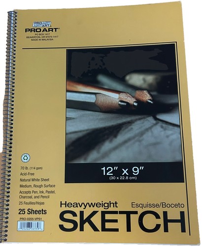 12” X 9” Heavyweight Sketch Pad 25 Sheets | eBay