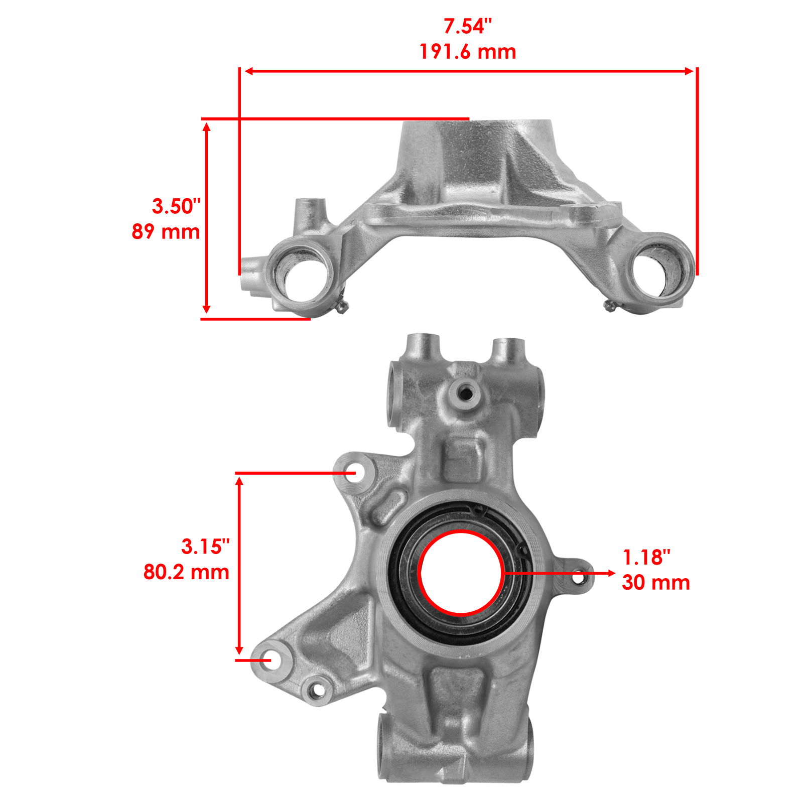 Caltric 2BG-F530F-01-00 Rear Left Knuckle For Yamaha Kodiak 700 YFM700 ...