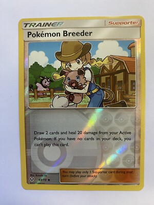 Pokemon Breeder 63/73 Reverse Holo Shining Legends Pokemon Cards Mint ...