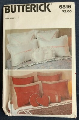 SEWING PATTERN ~ Butterick 6816 ~ One Size ~ SHAPED PILLOWS & PILLOW ...