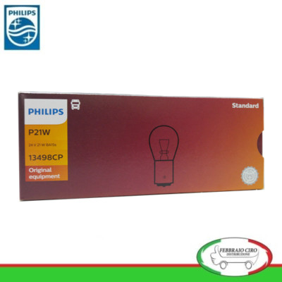 Lampade Philips P21W 24V 21W BA15s - 13498CP - Pack da 10 Lampadine | eBay