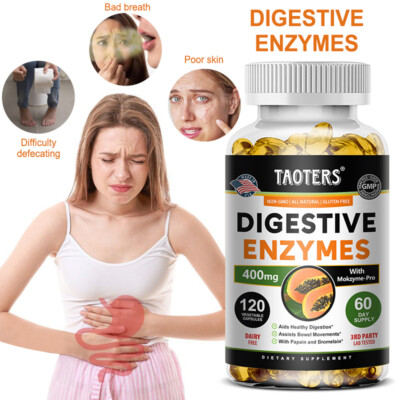 Digestive Enzymes Capsules Digestive Support Supplement - 120 Capsules | eBay