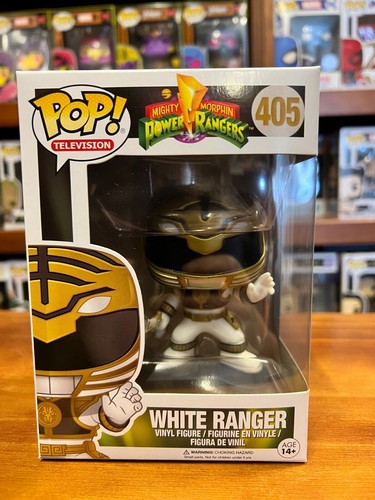 Pop TV Power Rangers White Ranger 405 Funko Pop Vinyl EXPERT PACKAGING ...