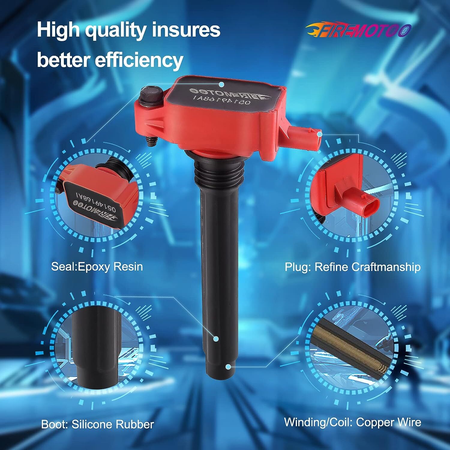 6X Ignition Coil For Chrysler 200 300 Dodge Charger Jeep Ram Mopar 3.6L ...