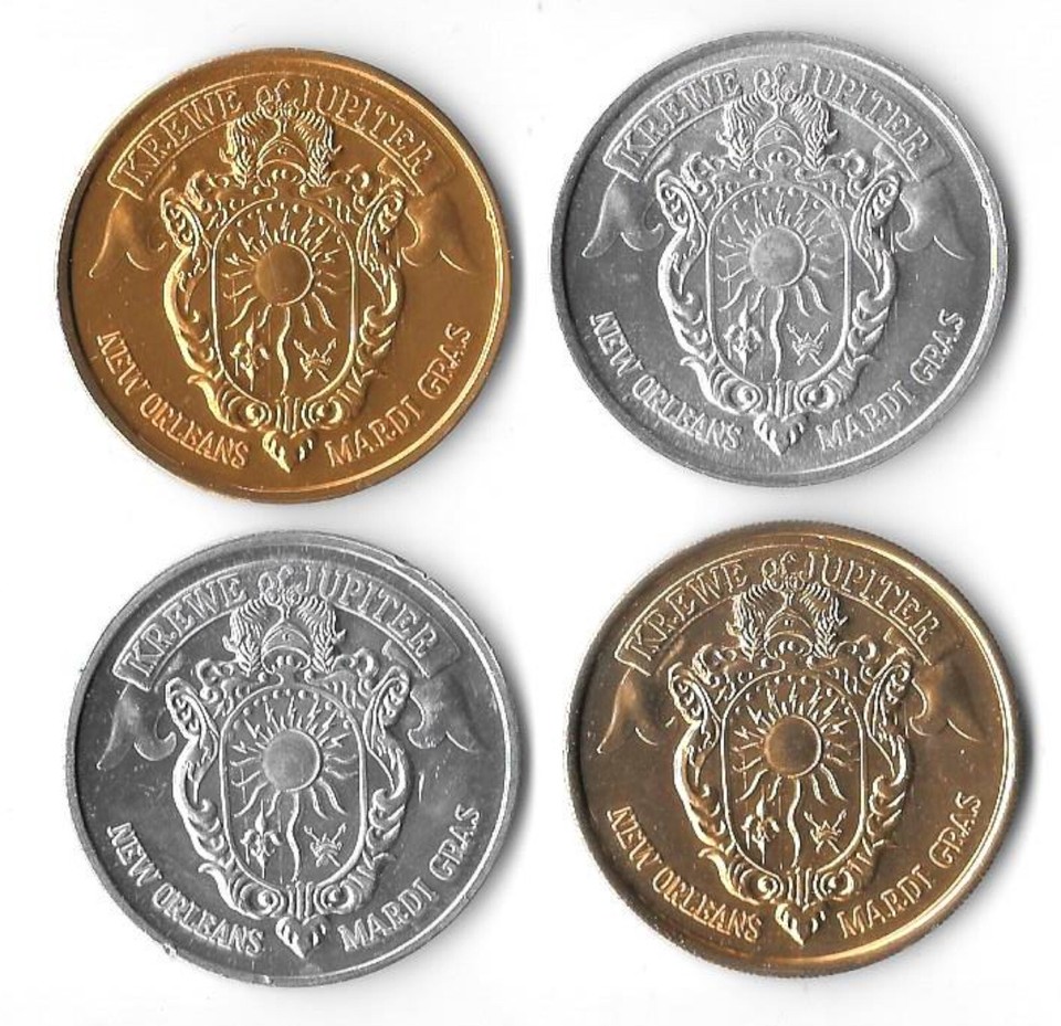 NEW ORLEANS MARDI GRAS, KREWE OF JUPITER 4 Doubloons. 2F9.3 | eBay