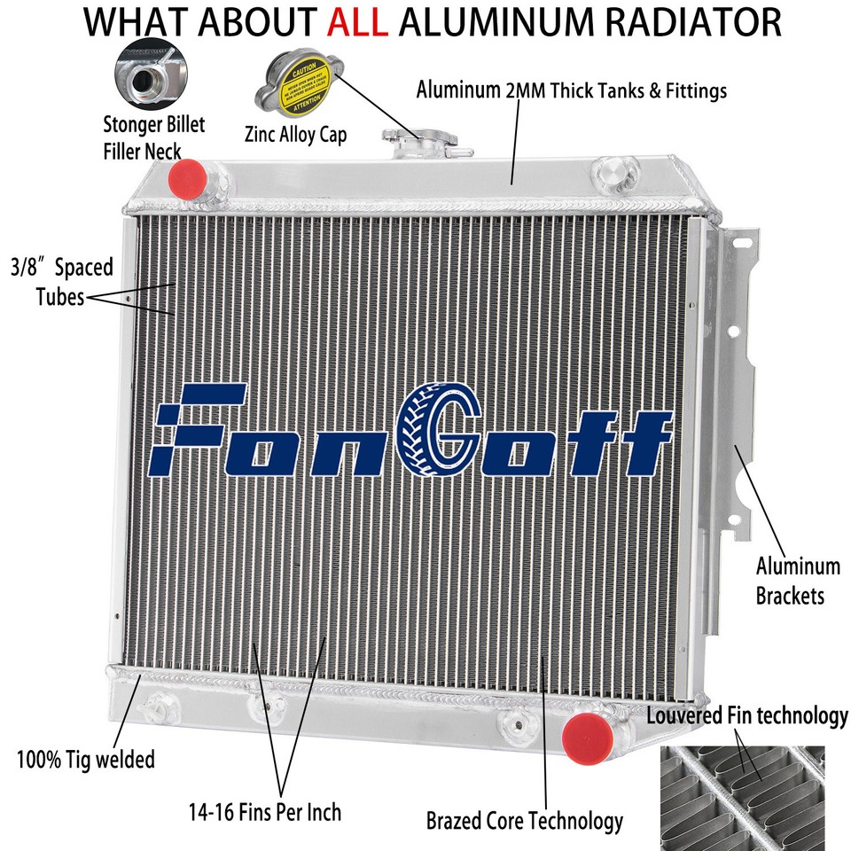 4 Row Radiator For 68-74 Dodge Coronet Challenger Plymouth Satellite ...