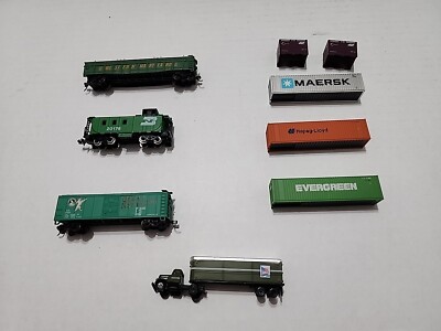 N Scale Lot 3 Train Cars, 5 Cargo & 1 mail Truck | eBay