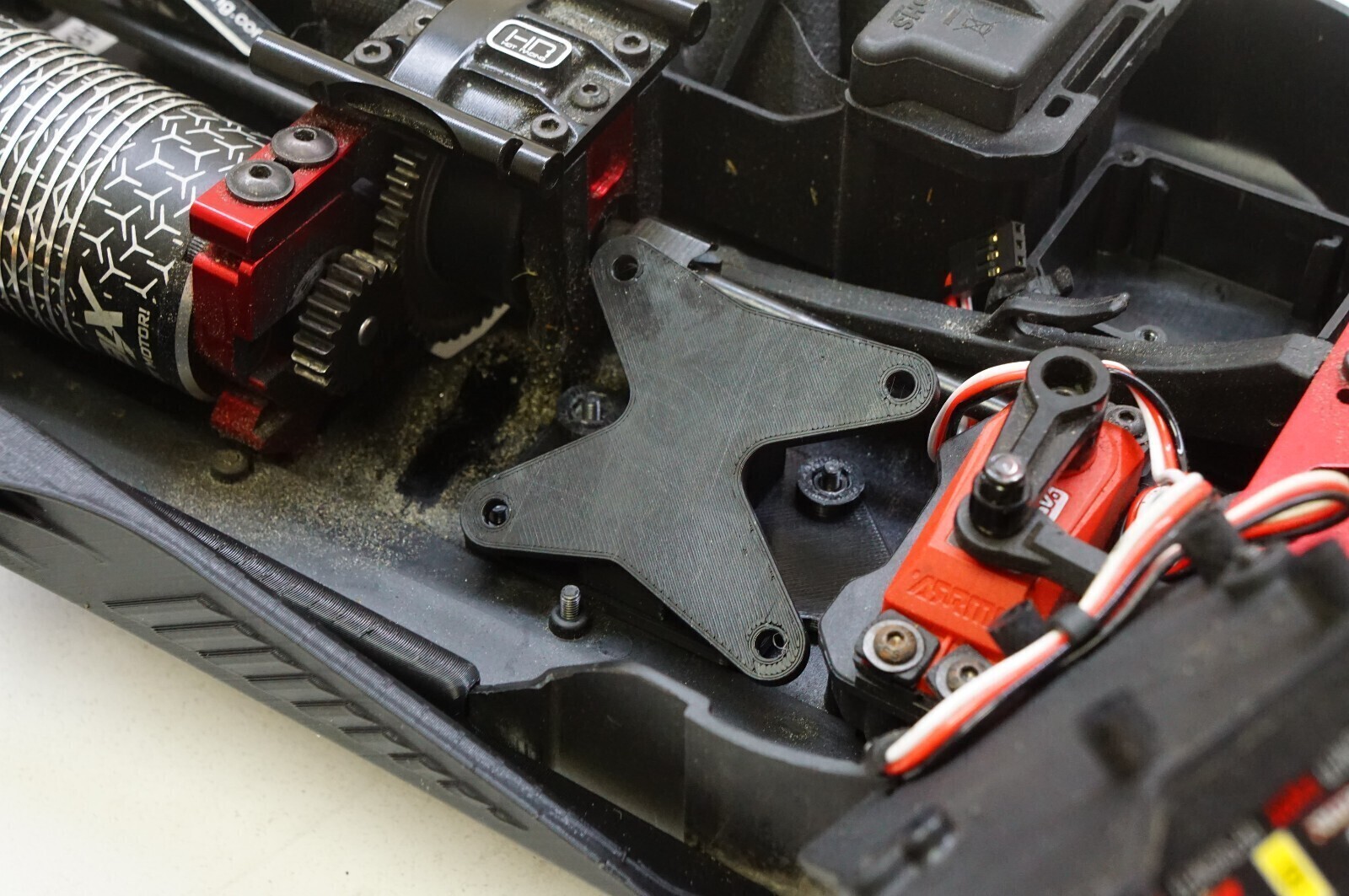 XL Slanted ESC Mount Upgrade for Arrma Typhon 6s - Castle XLX2, Mamba X ...