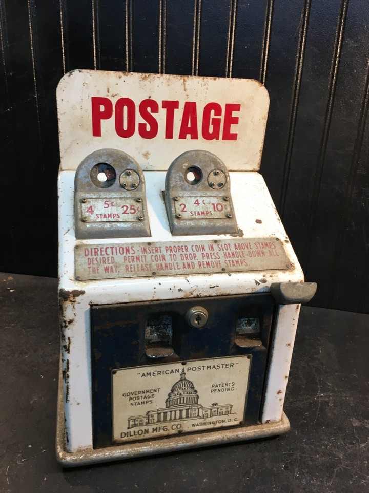 Vintage American Postmaster Dillon Mfg. Co US Postage Stamp Vending ...