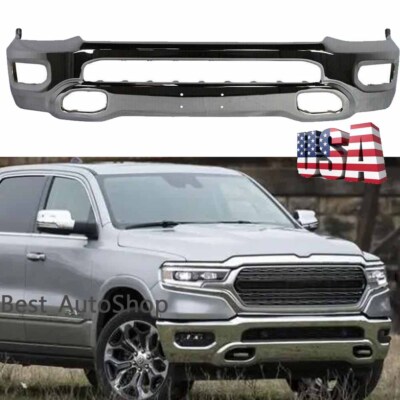 Front Bumper Face Bar Chrome For 2019-2024 RAM 1500 Pickup 5ZB88SZ0AD ...