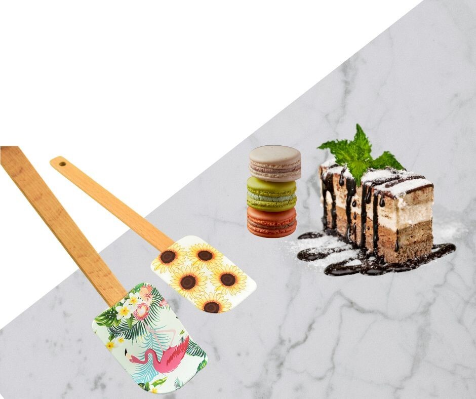 Kitchen Wooden Handle Silicone Scrapper/Baking Tools Spatula Stirring ...