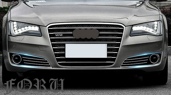 For Audi A8 A8L D4 2011-2014 Car Front Bumper Grill Fog Light Grilles ...