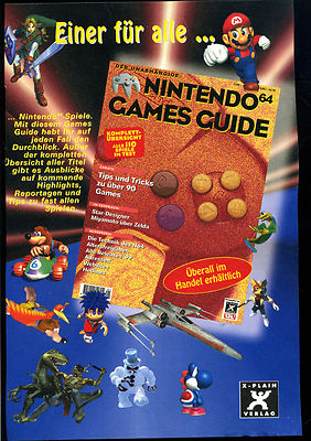 Nintendo-- Nintendo 64-- Games Guide - Werbung von 1999 -- | eBay