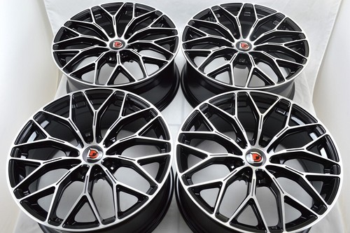 Set of 4 New 18x8 DDR 310M Black Machined 18" Rims Wheels 5x120 35mm ...