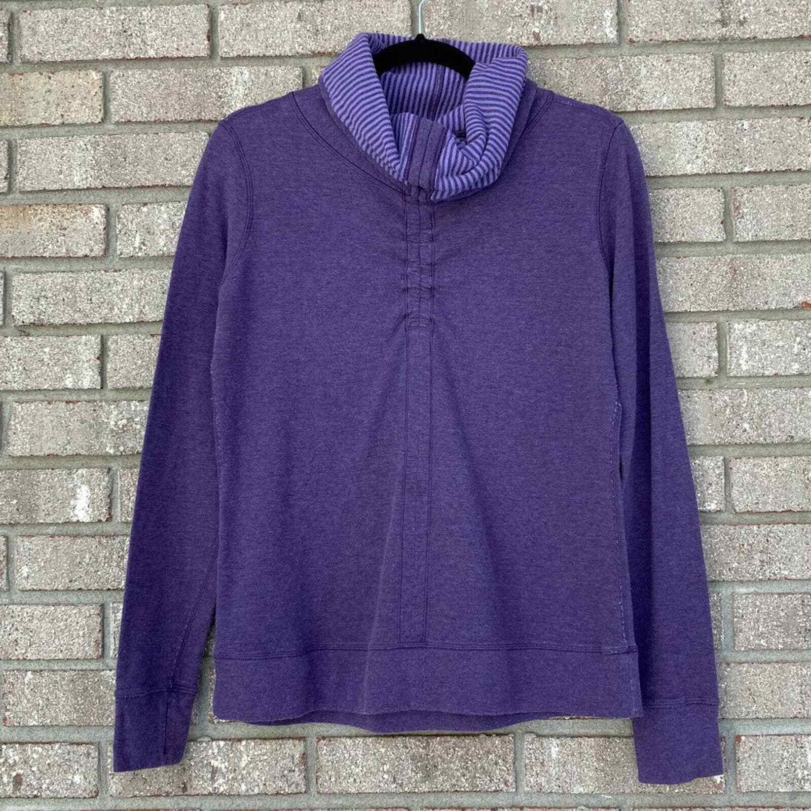 LULULEMON Women's Purple Cowl Neck 1/4 Zip Reversible… - Gem