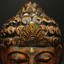 Buddha Face Wood Mask Hand Carved Wall Decor Art Hanging Meditate ...