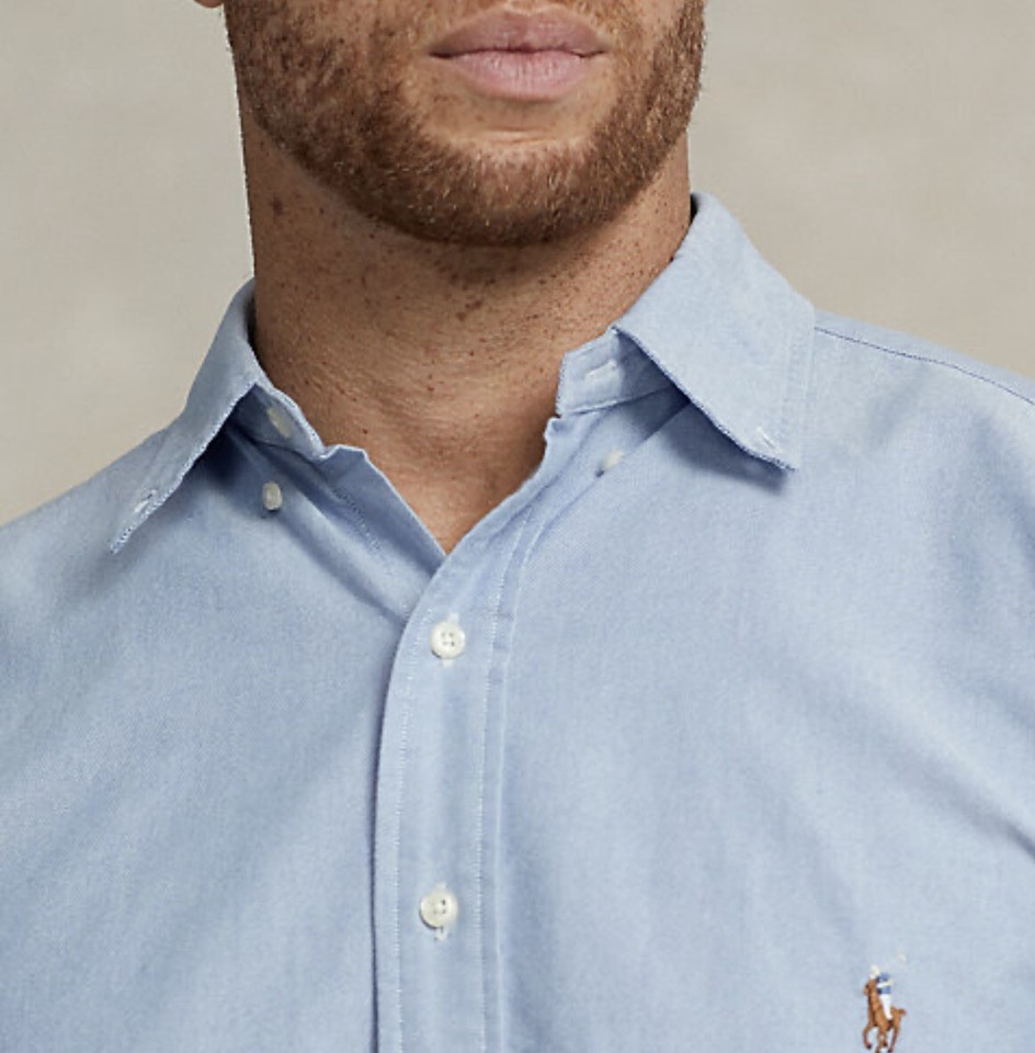 Polo Ralph Lauren Classic Fit Men's Short Sleeve Iconic Oxford Shirt ...