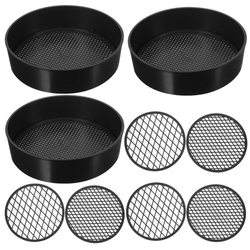 3 Sets Garden Riddle Sieve Fine Mesh Gardening Soil Sifter Tray Screen ...