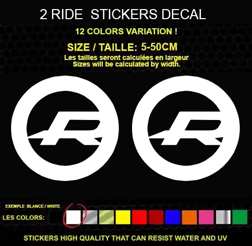 2 ride sticker Real decal sticker WATERPROOF STICKERS | eBay