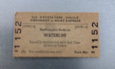 Great Britain Vintage Railway Ticket London Southampton Docks To ...