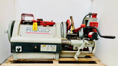 Ridgid 1224 Pipe Threading Machine 2-½" to 4" 220/240V BSPT W/ 918 Roll ...