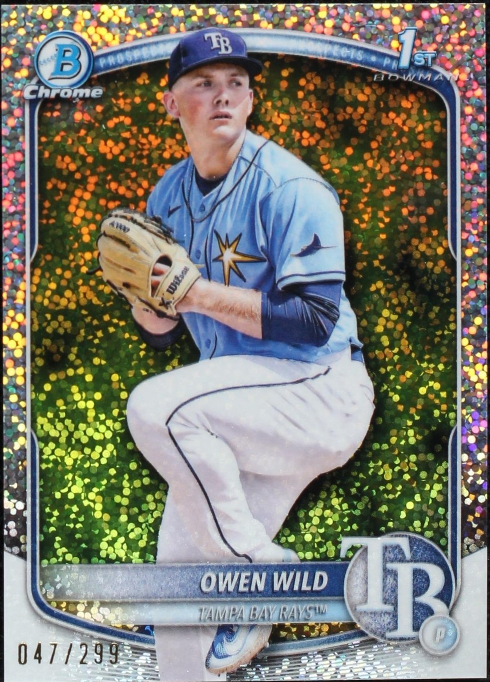 2025 Bowman - Chrome Prospects Owen Wild #BCP-14 Speckle Refractor /299 ...