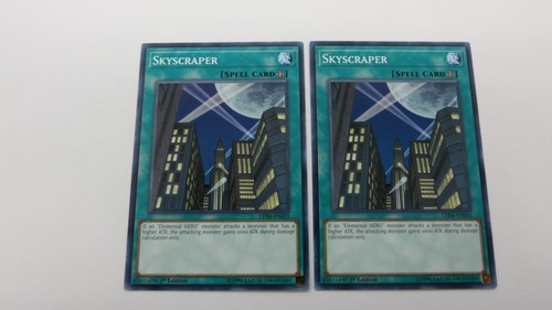 2x SKYSCRAPER SPELL CARD LED6-EN021 1ST EDITION COMMON YUGIOH NM ...