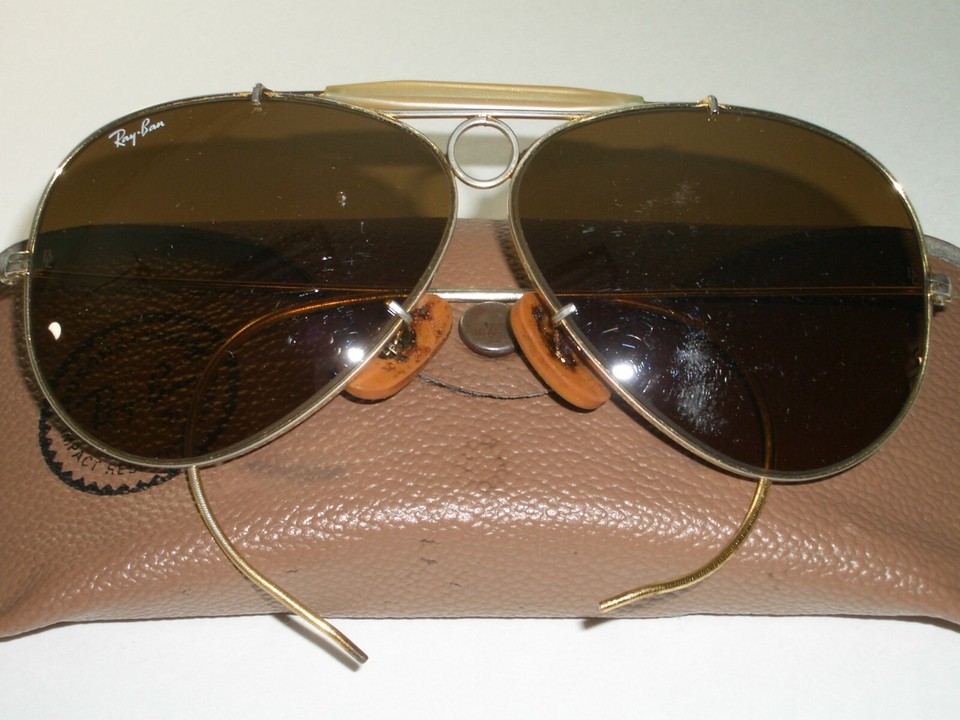 62MM VINTAGE B&L RAY-BAN B15 TOP GRADIENT GEP MIRROR SHOOTING AVIATOR ...