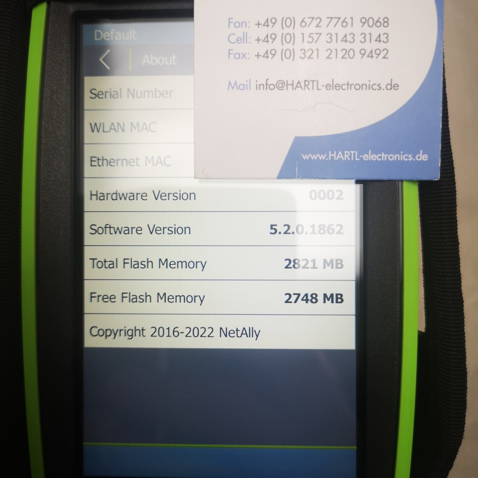 NETALLY NETSCOUT Aircheck G2, KEIN Gold notwendig ! Firmware 5.2 ...
