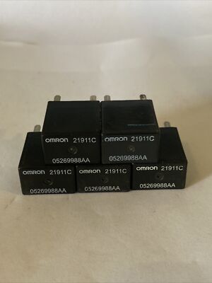 OEM Lot of 5 Omron 5-Pin Relay 05269988AA 21911C Chrysler Jeep Dodge | eBay