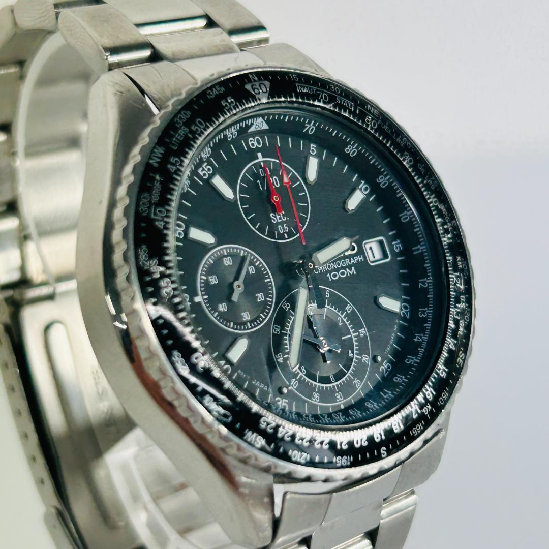 SEIKO 7T92-0CF0 Pilot Chronograph Flightmaster Date | eBay