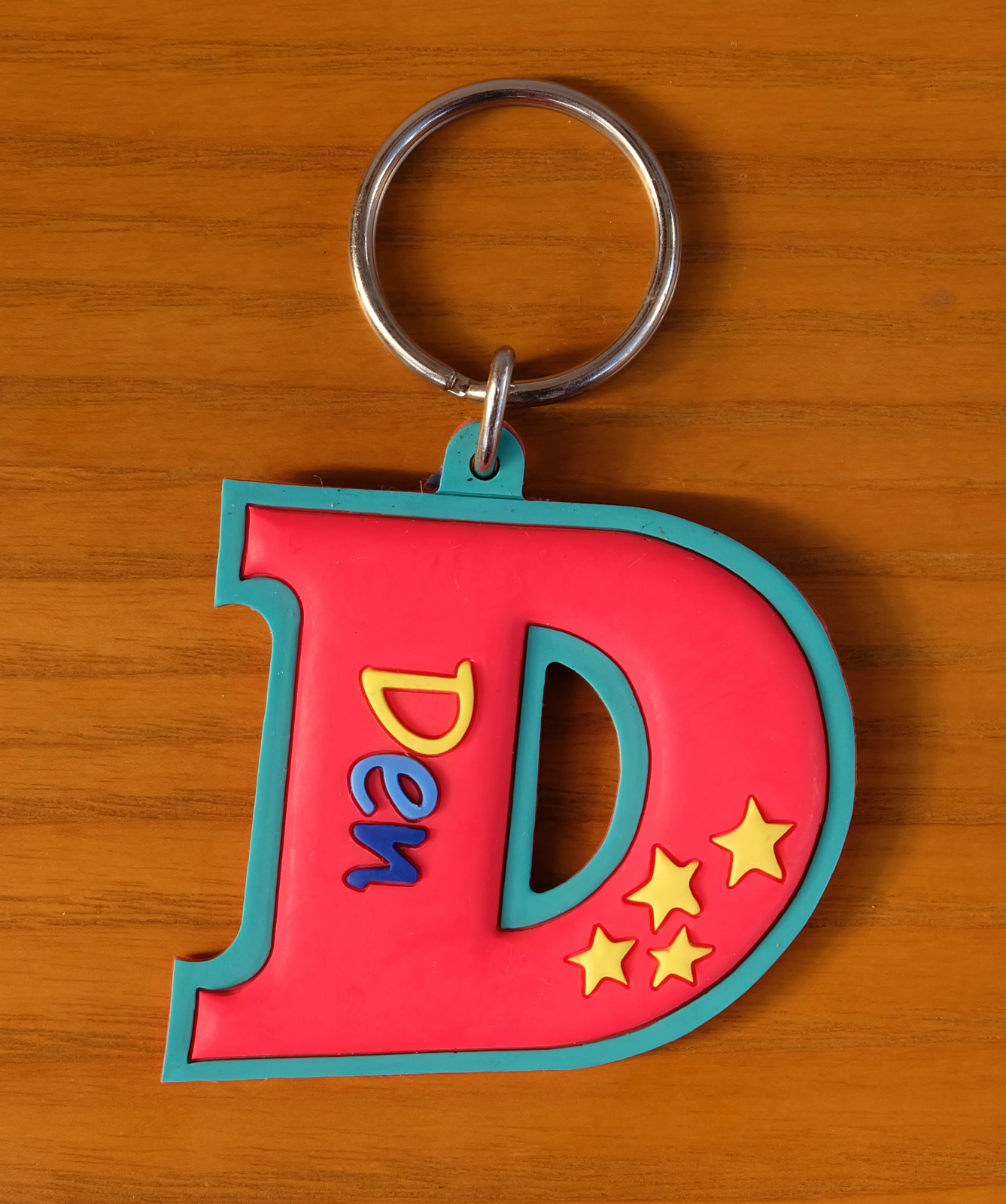 Rubber Name Key Fobs Key Rings DEN - D Shape | eBay UK
