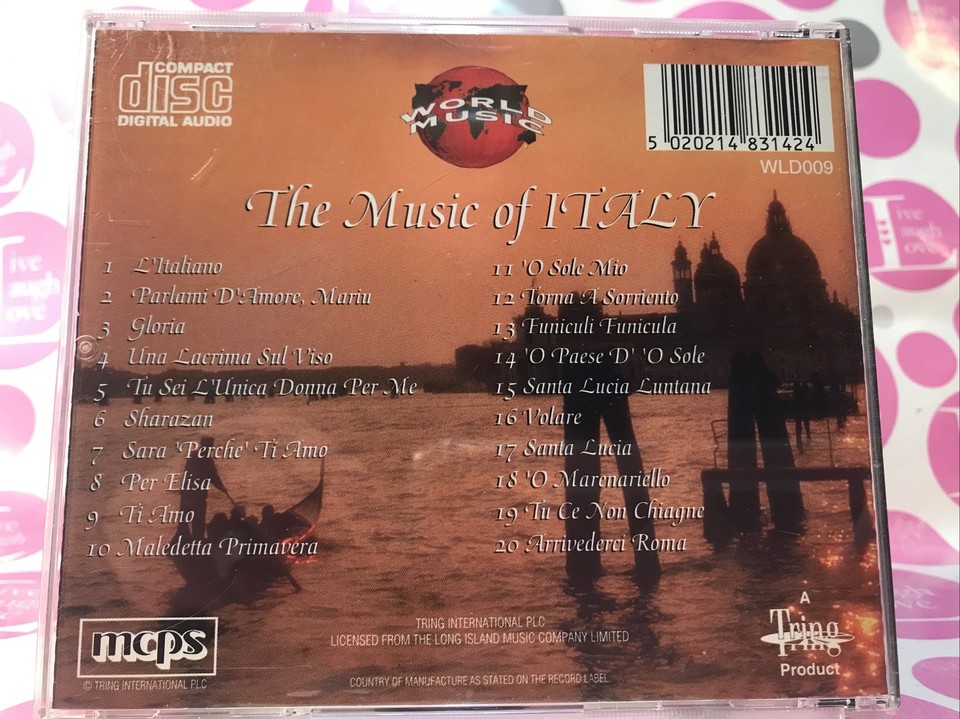 THE MUSIC OF ITALY - MCPS 20 TRACK CD #WLD009 | eBay