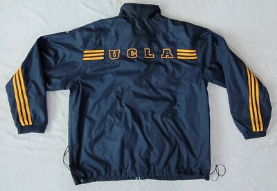 Vintage UCLA Bruins Jacket Mens XL Navy Blue Softball NCAA - REAR! | eBay