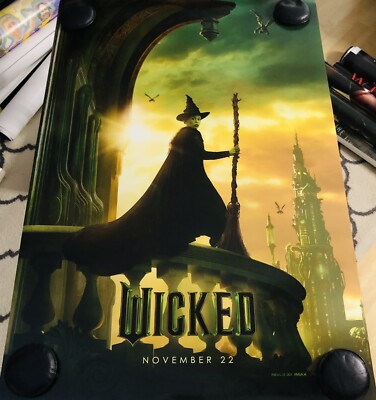 WICKED Original Double Sided DS 27x40 Movie Poster Cynthia Erivo ...