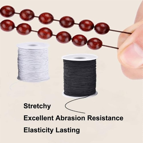 50m/roll Strong Elastic Beading Cord 1mm Stretch Thread String for ...